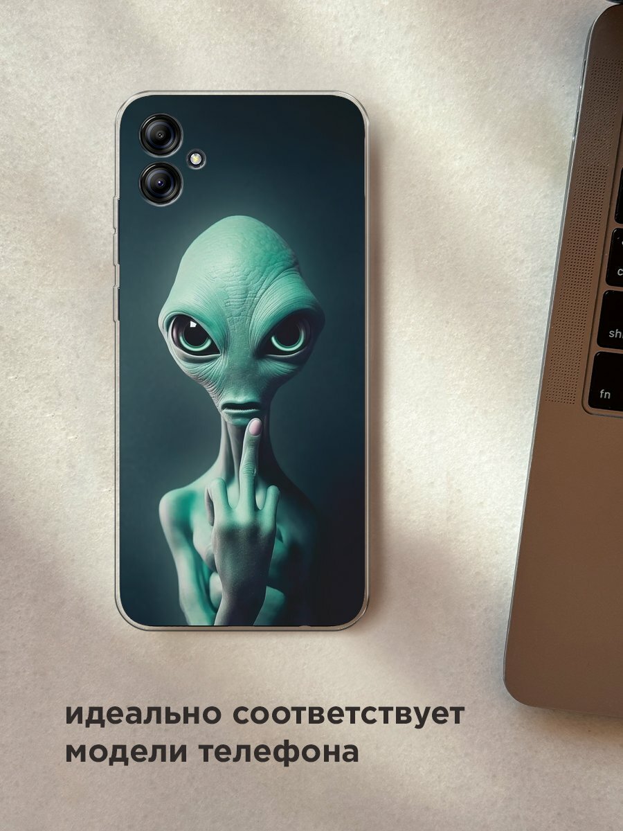 Чехол на Samsung Galaxy A04e / Самсунг A04e с принтом "Жест пришельца" — фото 1