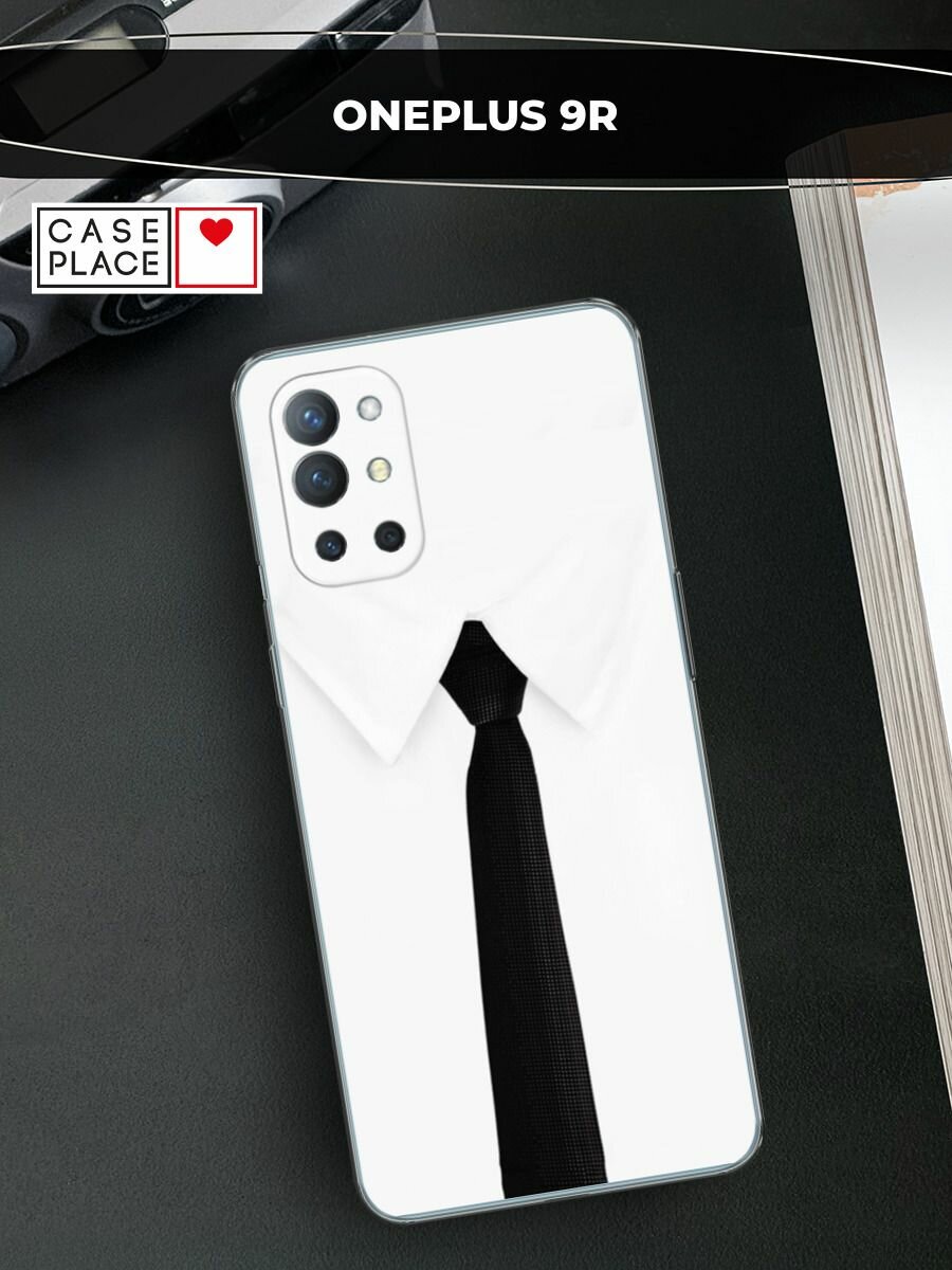 Силиконовый чехол на OnePlus 9R / ВанПлас 9R с принтом "Галстук"