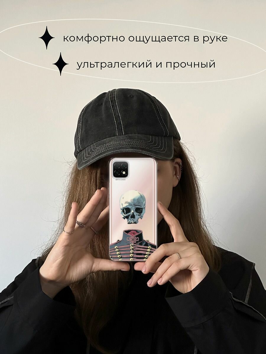 Силиконовый чехол на Wiko T3 / Вико Т3 с принтом "Гусар", прозрачный — фото 1