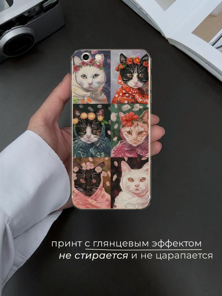 Чехол на Apple iPhone 6 Plus/6S Plus / Айфон 6 Плюс/Айфон 6С Плюс с принтом "Котобабушки" — фото 1