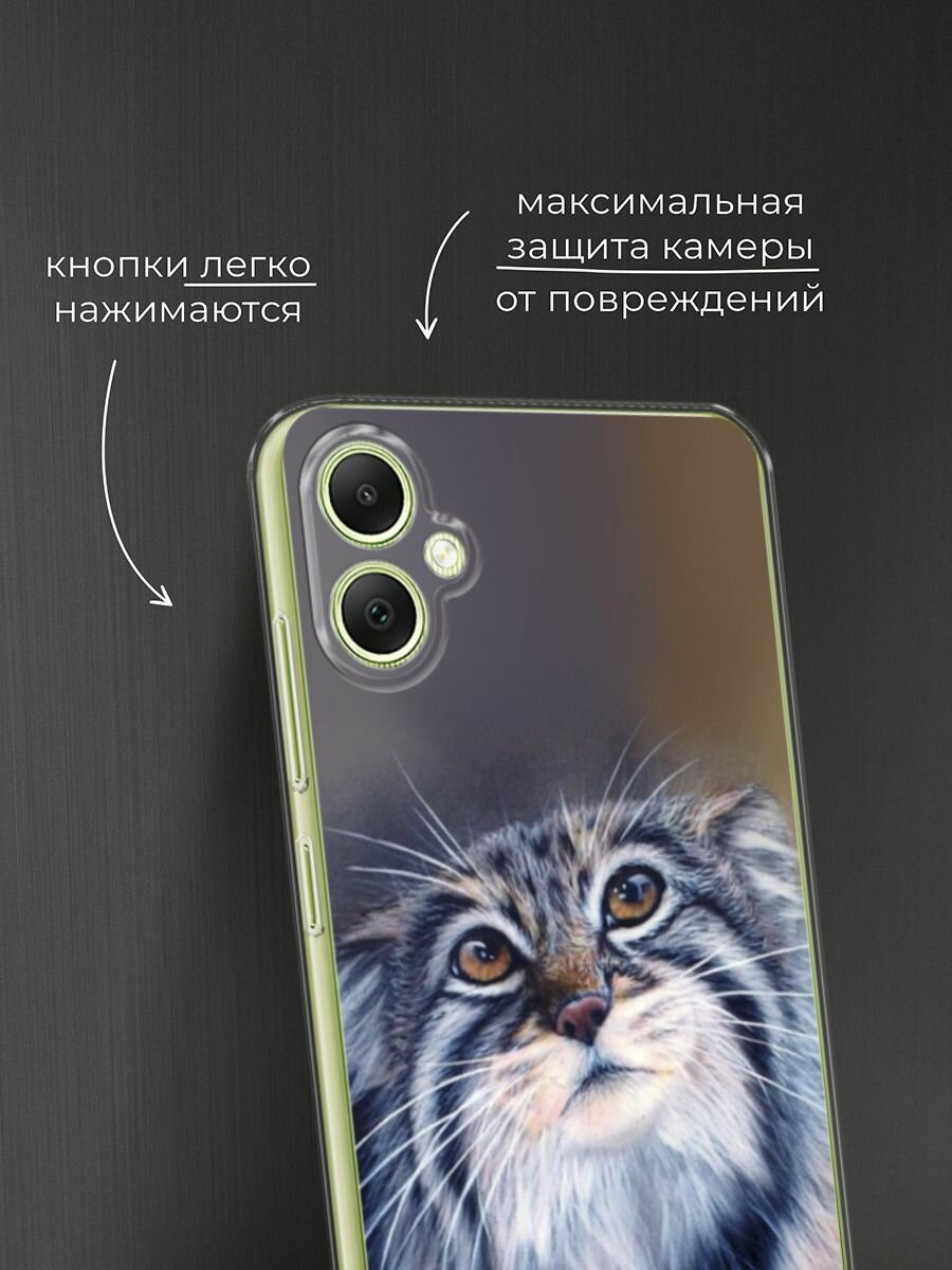 Чехол на Samsung Galaxy A05 / Самсунг Галакси A05 с принтом "Кот манул 2" — фото 1