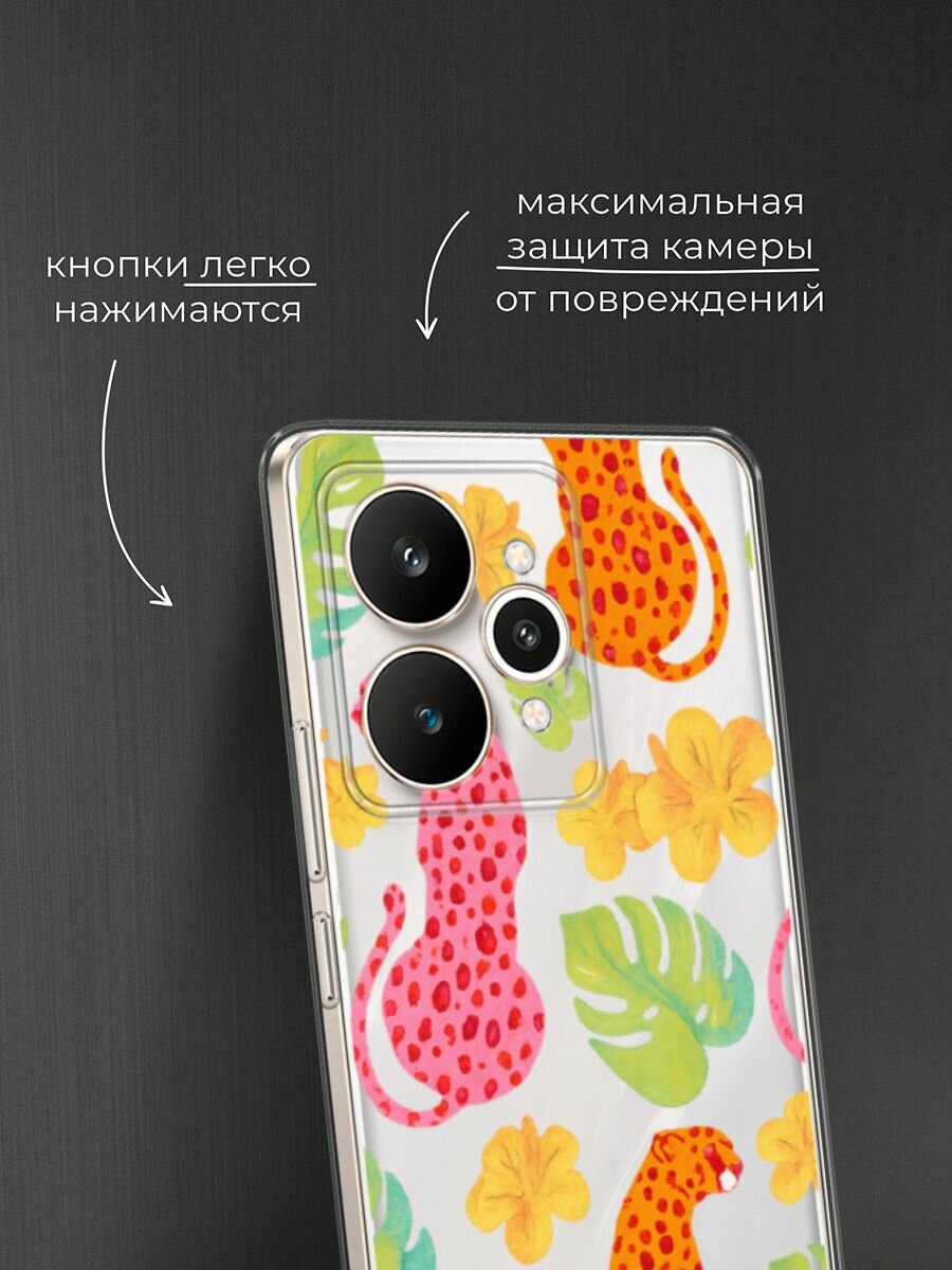 Чехол на Realme 15 / Реалми 15 с принтом "Экзотика", прозрачный — фото 1
