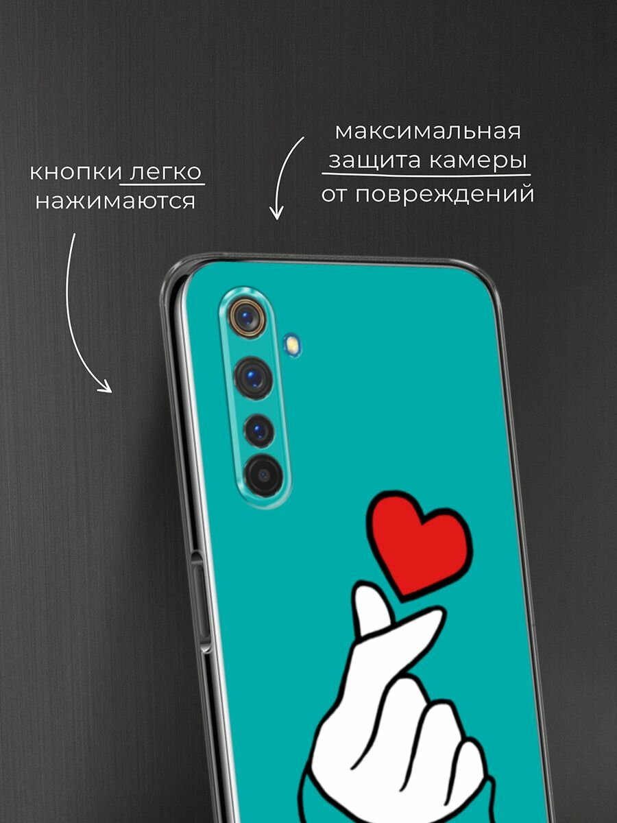 Чехол на Realme 6 Pro / Реалми 6 Про с принтом "Маленькое сердечко" — фото 1