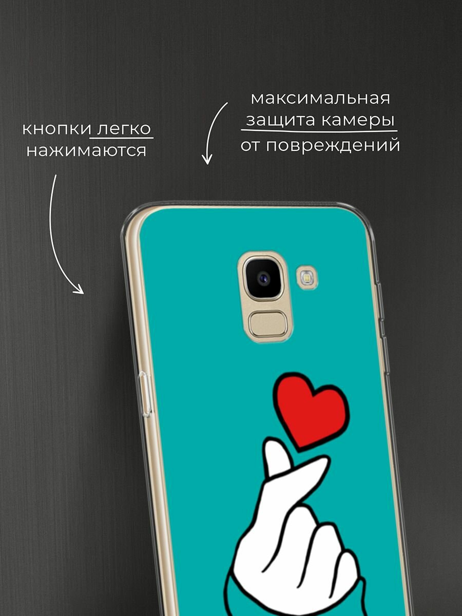 Чехол на Samsung Galaxy J6 2018 / Самсунг Галакси Джей 6 2018 с принтом "Маленькое сердечко" — фото 1