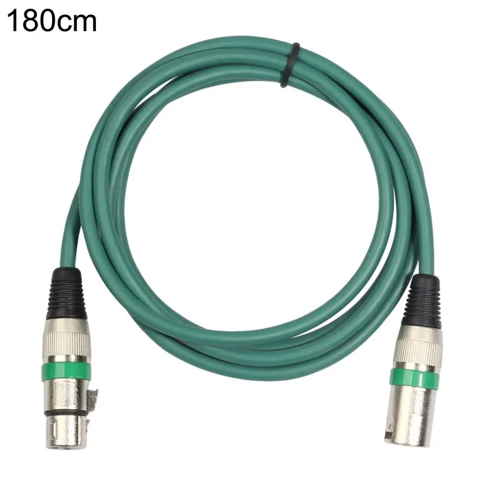 Экранированный аудиокабель XLR AUX 100/180 см 3Pin Green 180cm
