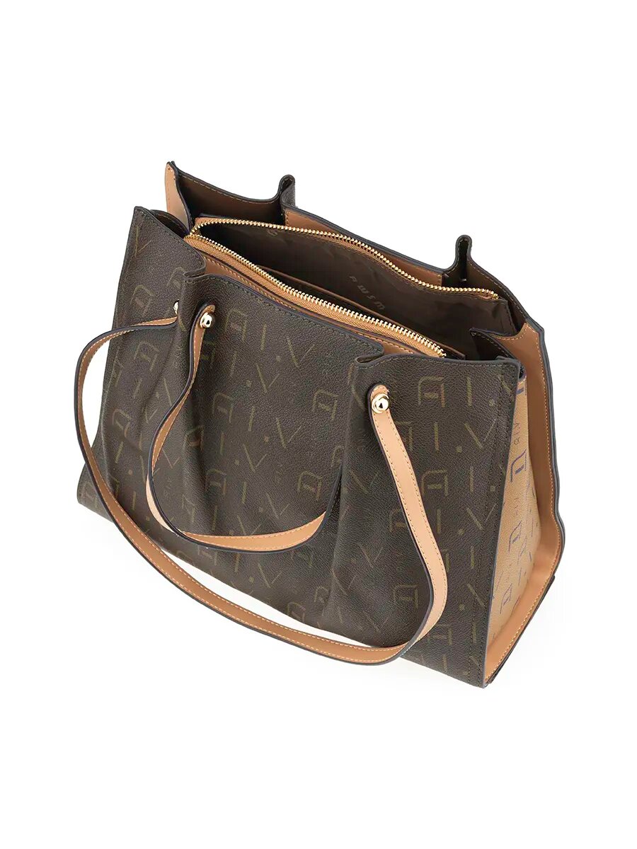 Сумка BAGGINI , коричневый/бежевый — фото 1