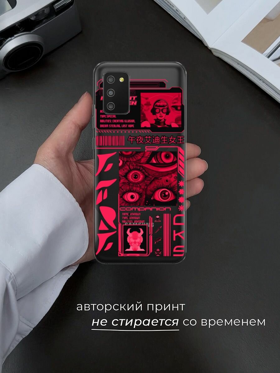 Чехол на Samsung Galaxy A02s / Самсунг Галакси A02s с принтом "Mionight queen", прозрачный — фото 1