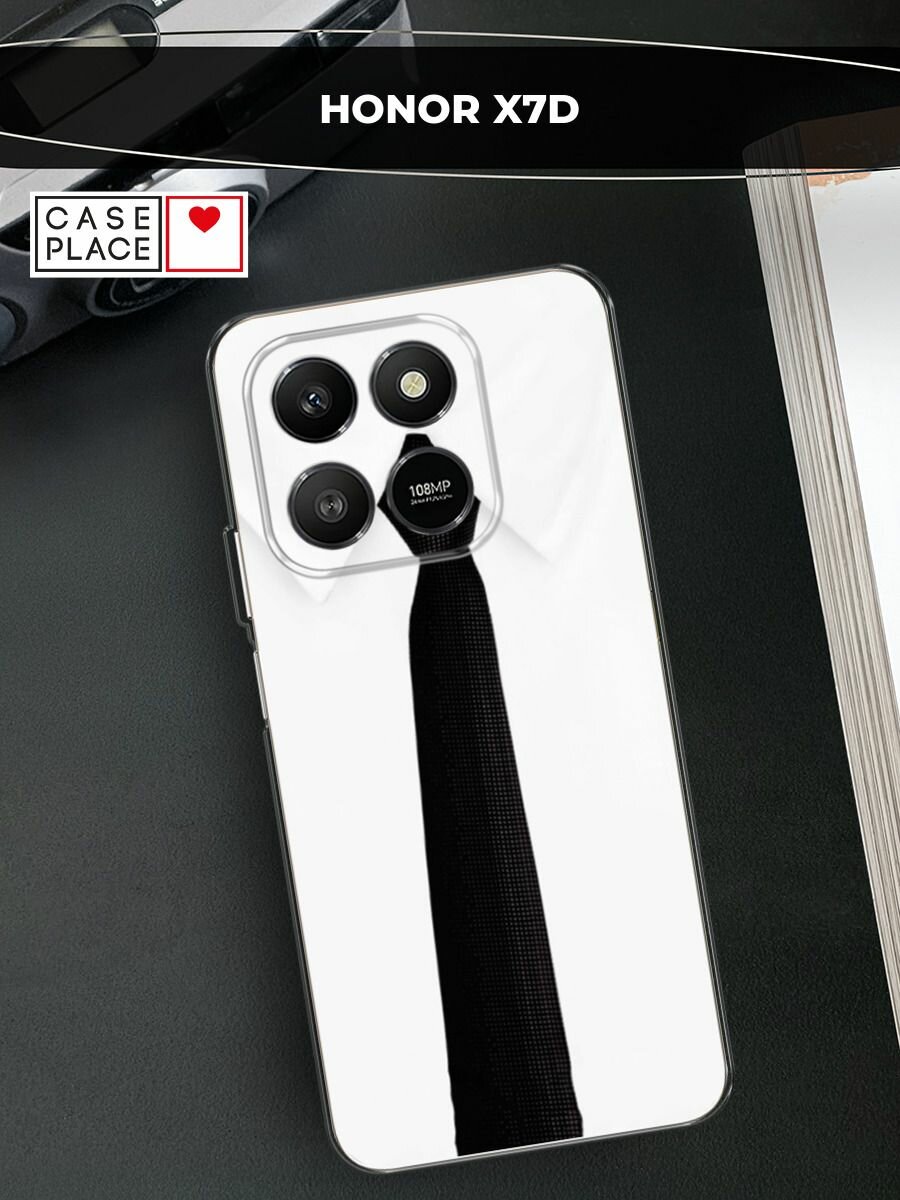 Силиконовый чехол на Honor X7d / Хонор X7d с принтом "Галстук"