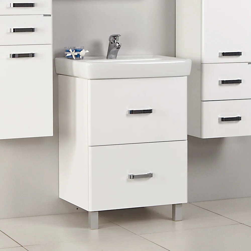 Тумба под раковину без столешницы AQUATON Америна Н 60 белая