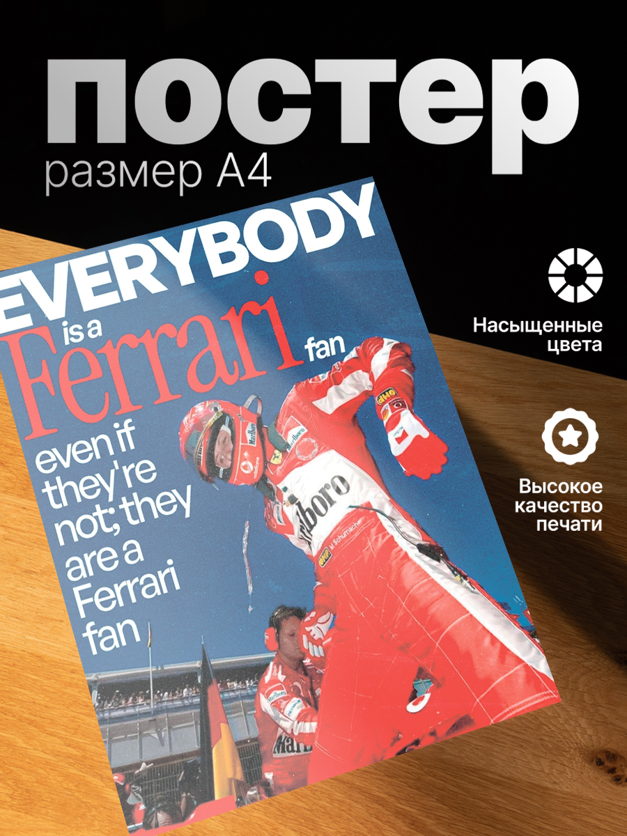 Постер ZEKEKS "Formula 1", на стену, без рамы, цифровая печать, 21x29