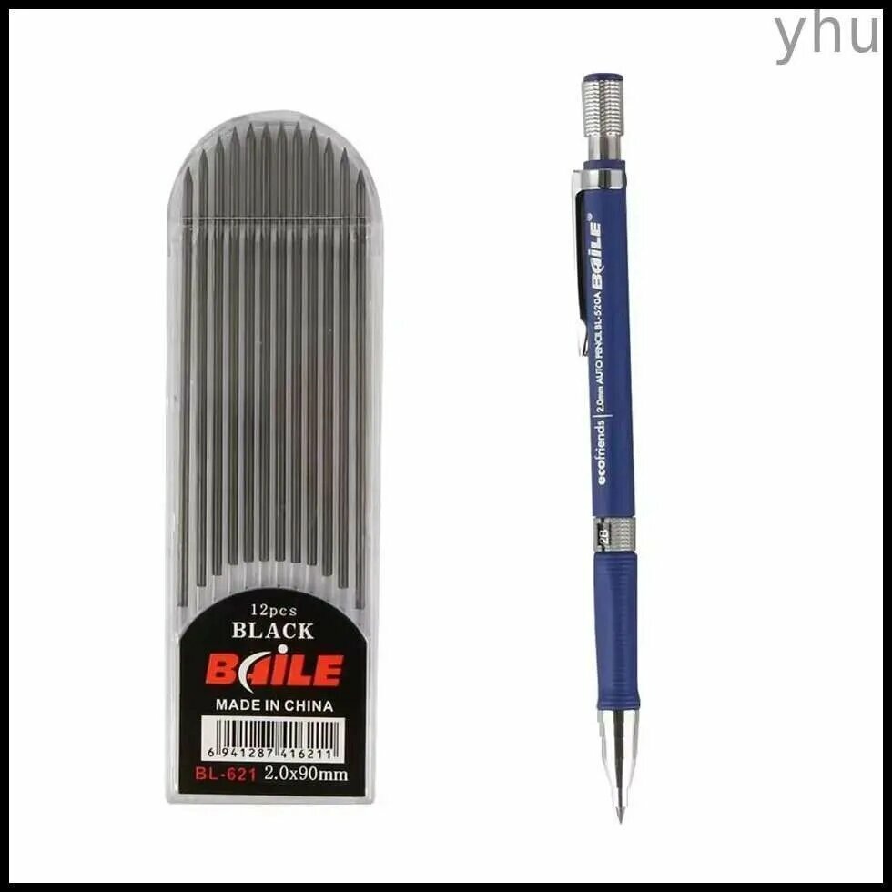 Карандаш, твердость: HB (Твердо-мягкий), толщина: 2 мм, 1 шт.