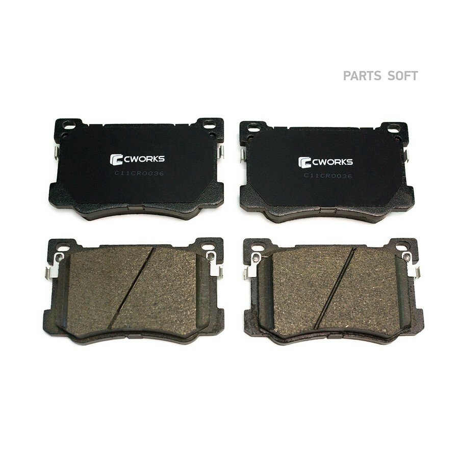 CWORKS Тормозные колодки передние, Low Metallic