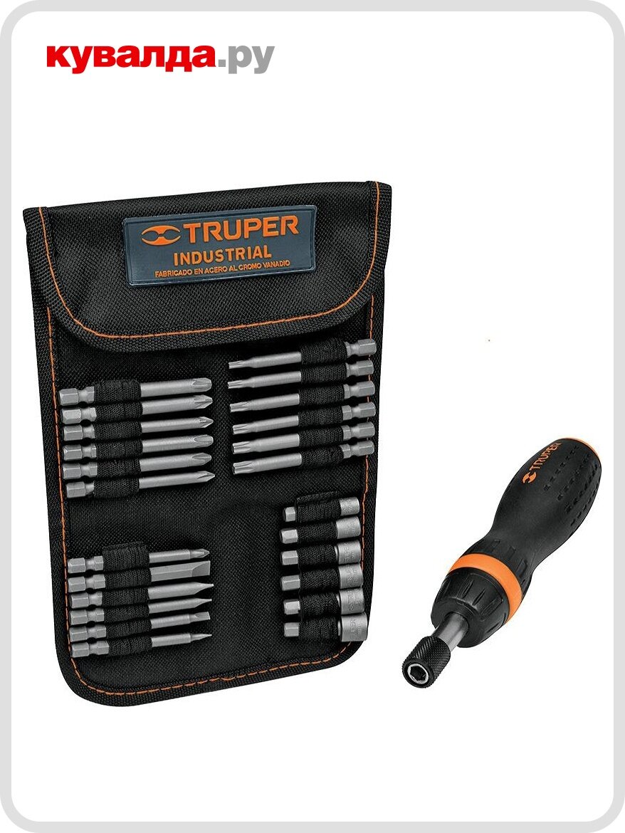 Отвертка с битами TRUPER JDM-26 18219