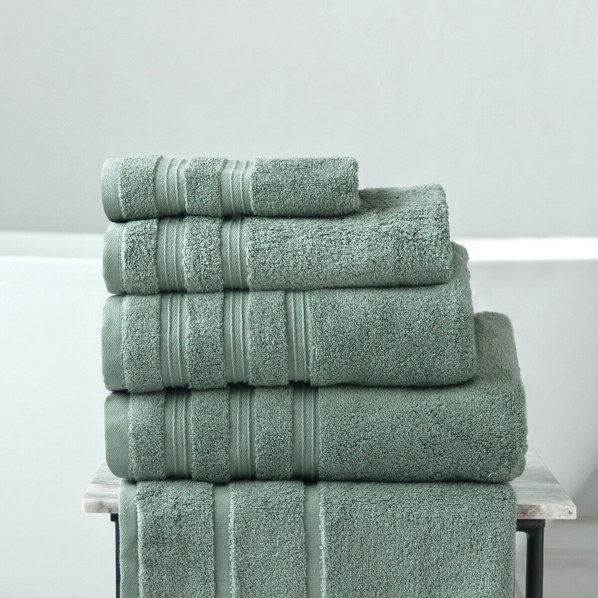 Махровое полотенце премьер зеленый, размер 100 х 150 см