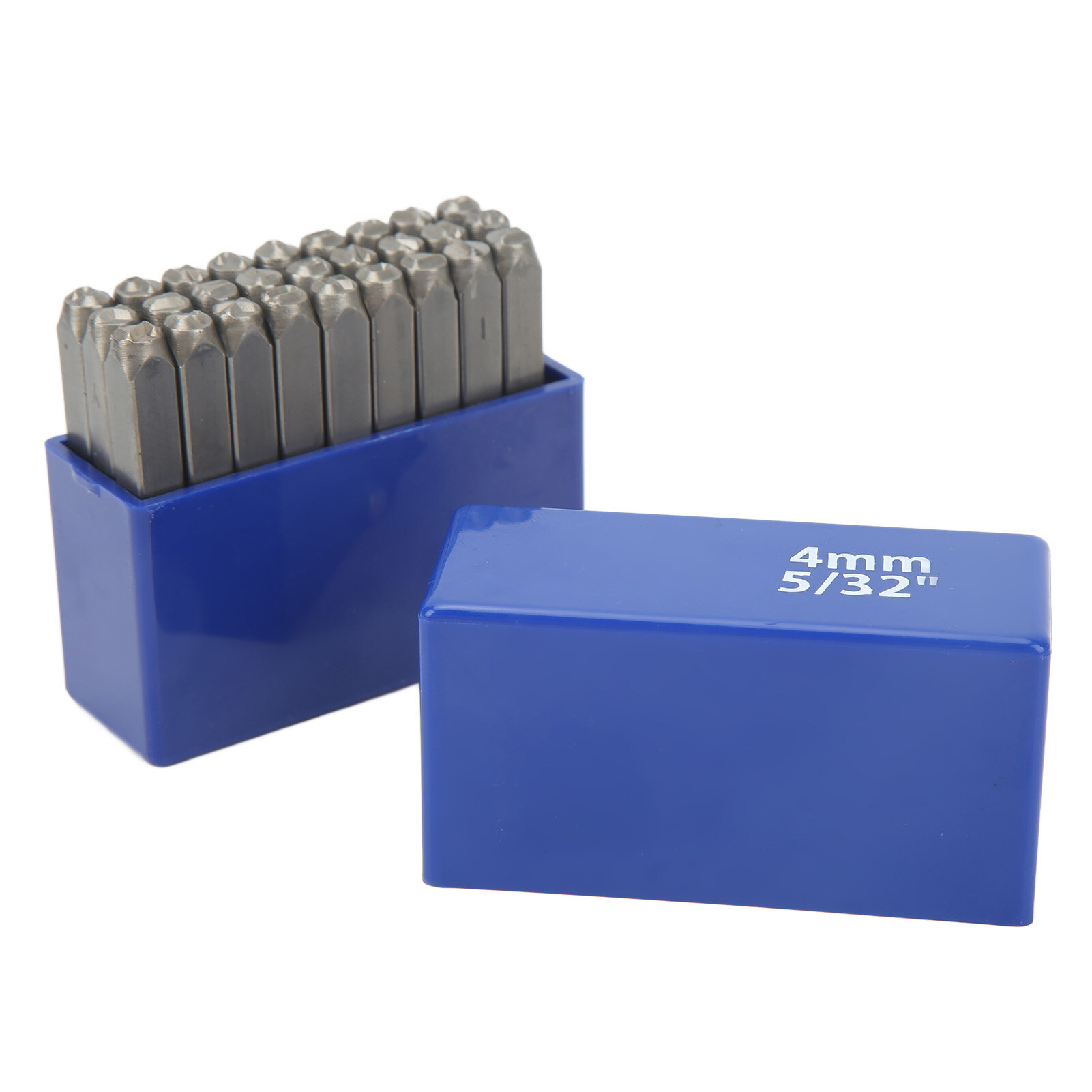 Набор из 27 металлических штампов из высокоуглеродистой стали для изготовления ювелирных изделий и кожи, в комплекте с коробкой для хранения, буквы 4 мм.