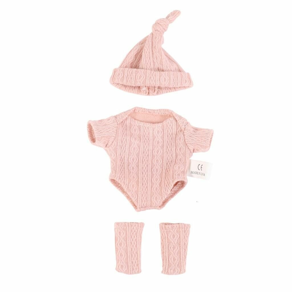 Одежда для куклы-ладошки длиной 20 см-розовый свитер