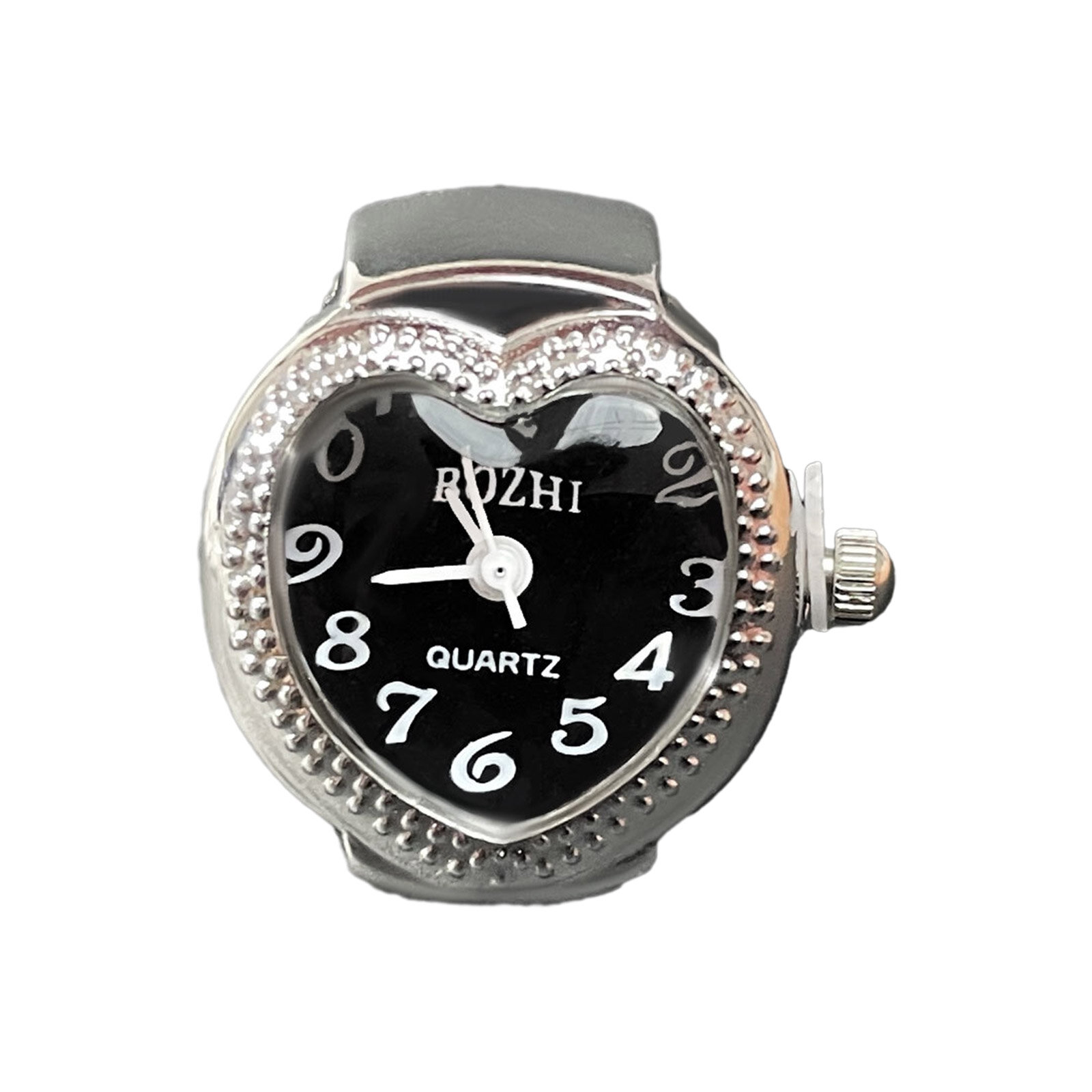 Сердечные кольца-часы в винтажном стиле эластичные украшения для пальцев подарок на День святого Валентина