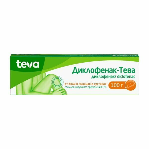 Диклофенак-Тева гель для наружного применения 1% 100г — фото 1