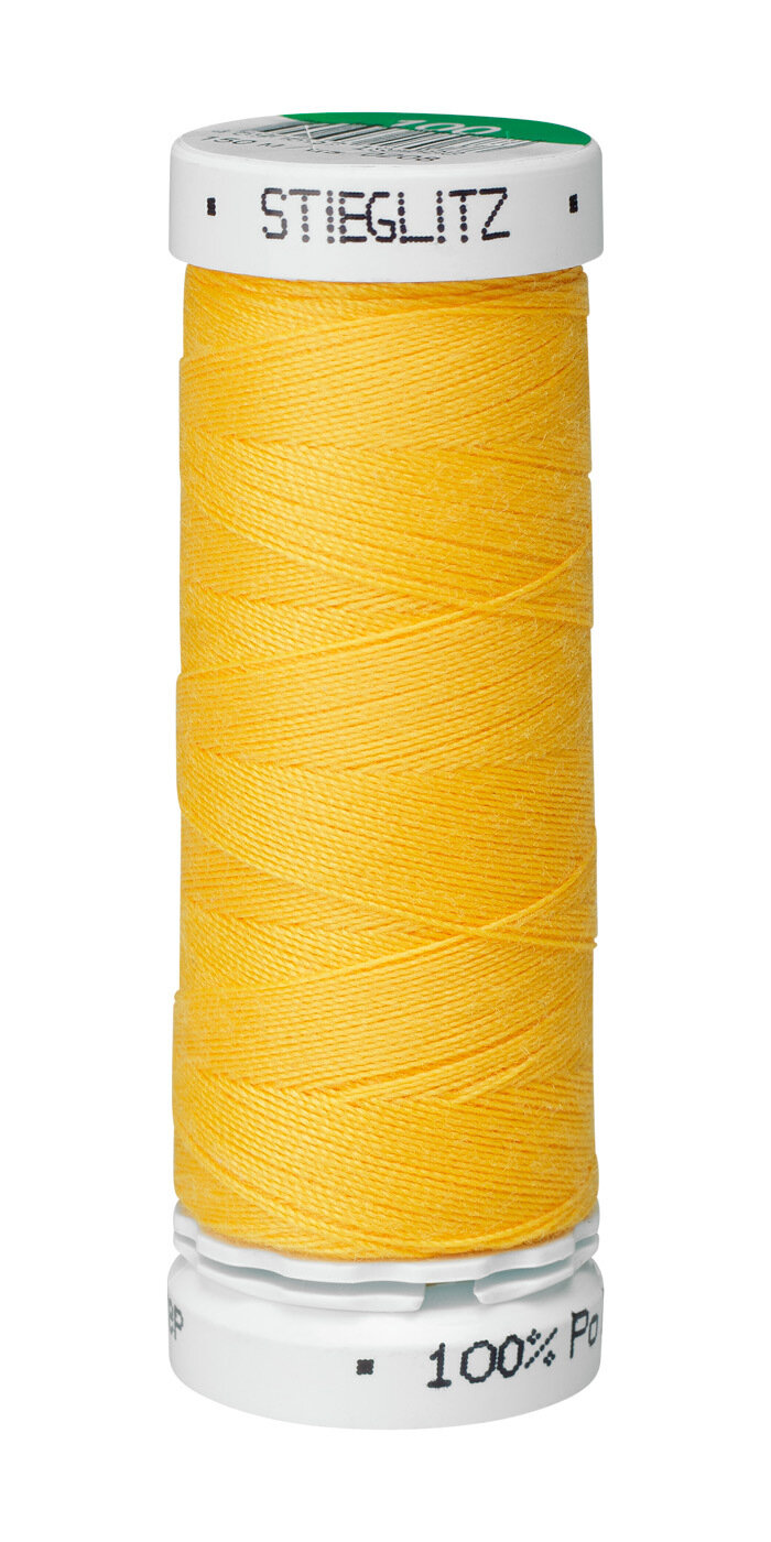 Нитки швейные Stieglitz100 150м, желтая (0208)