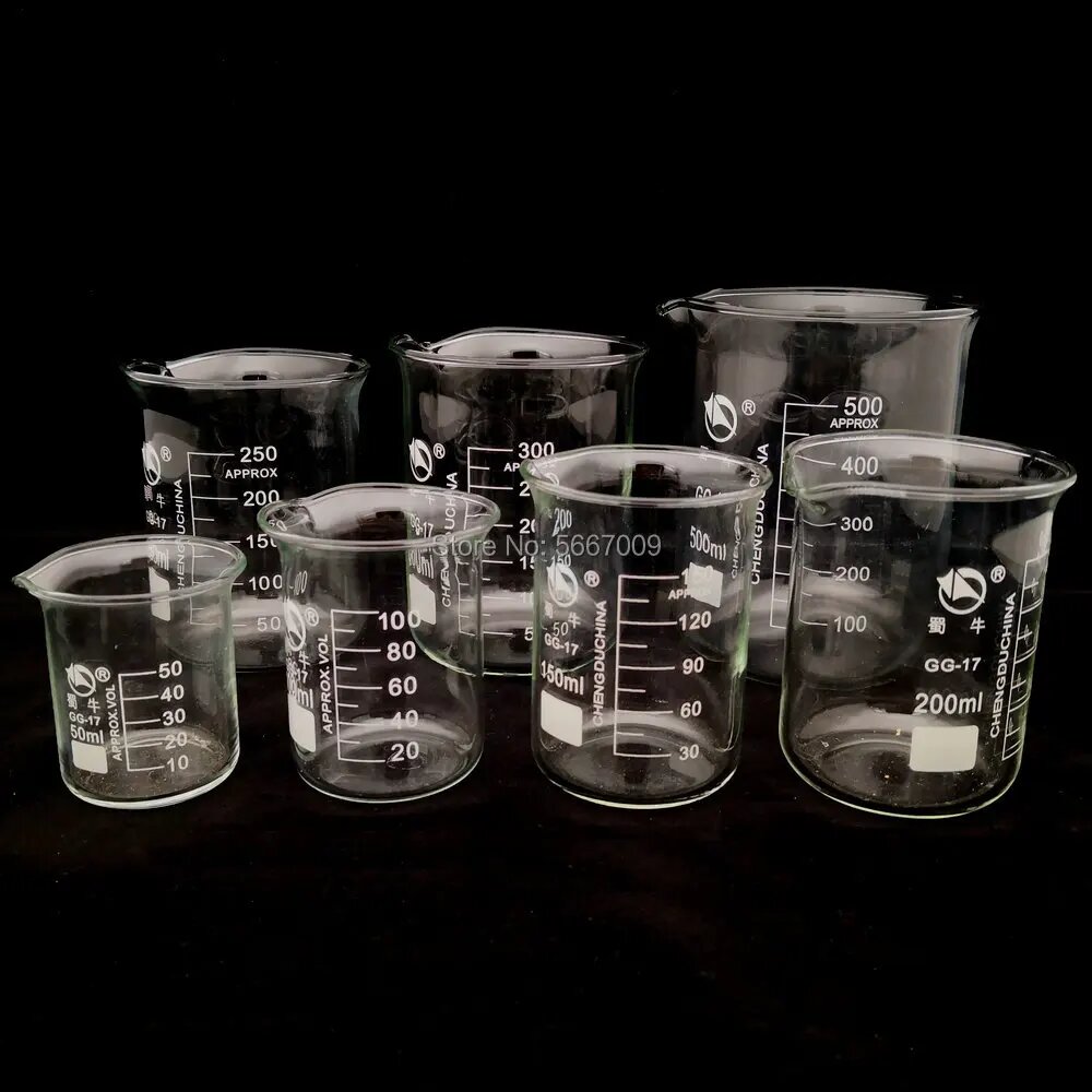 Мерный стакан из боросиликатного стекла 25-2000 мл 500ml