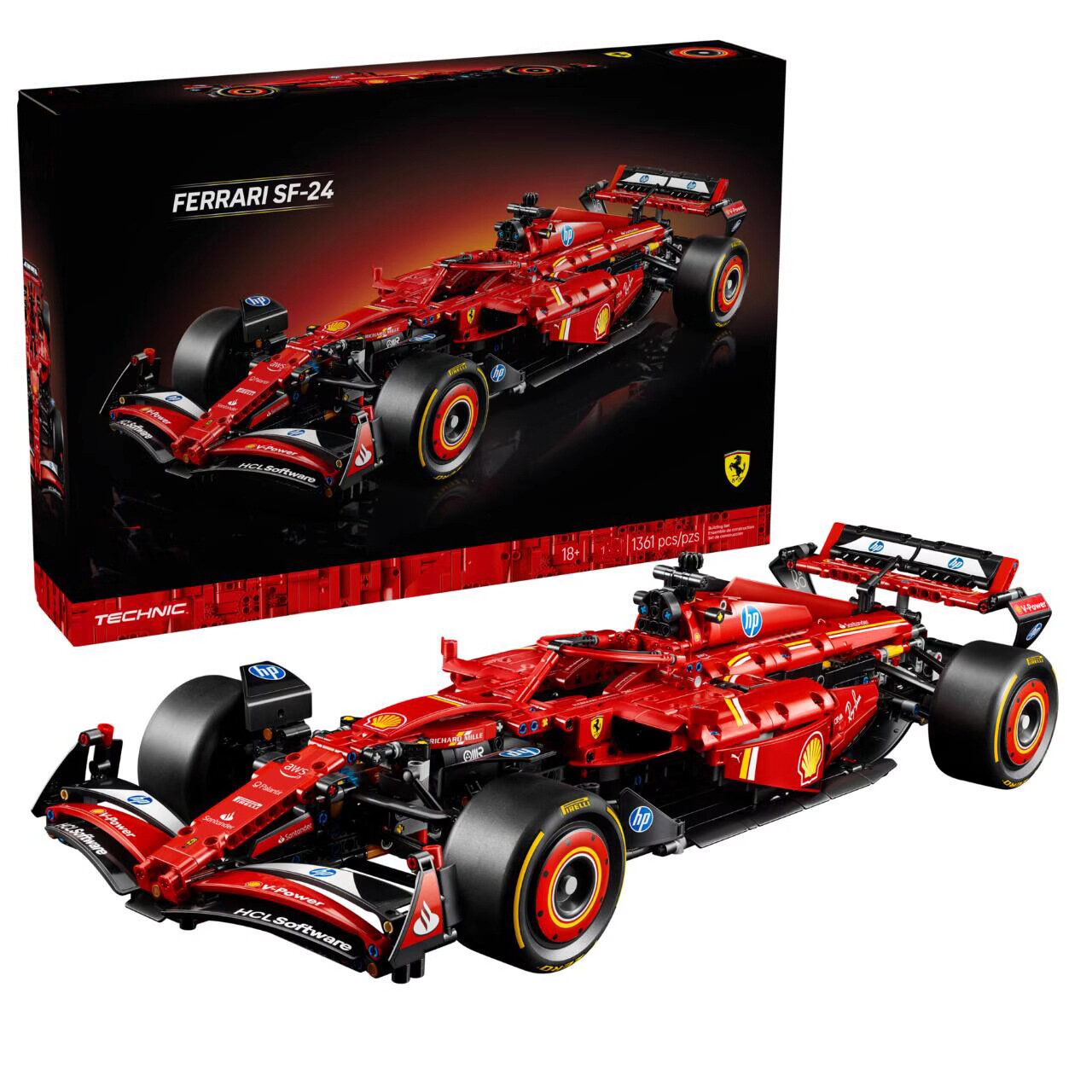 Конструктор "Ferrari SF24", металл и пластик, для любителей гонок