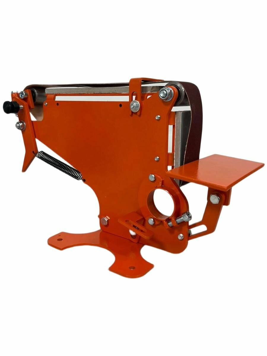 Ленточный шлифовальный станок Веселый Мастер, оранжевый, размер ленты 915х50мм