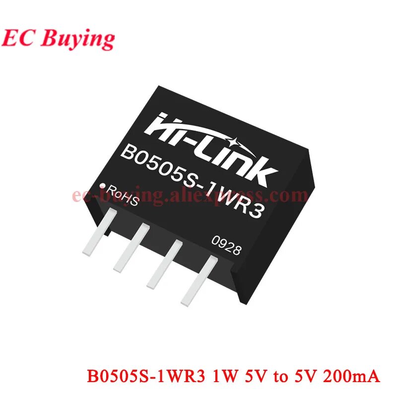 Hi-Link Модуль питания постоянного тока 1 Вт 1pc, B0505S-1WR3