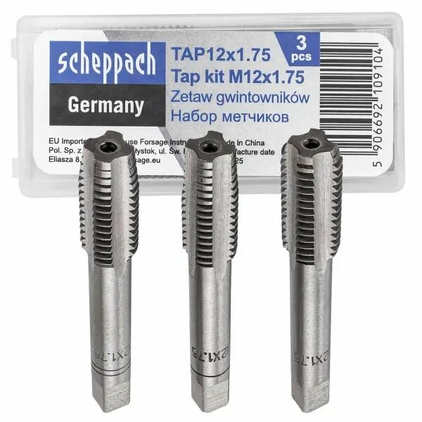 Метчик M12x1,75 (3шт) Scheppach