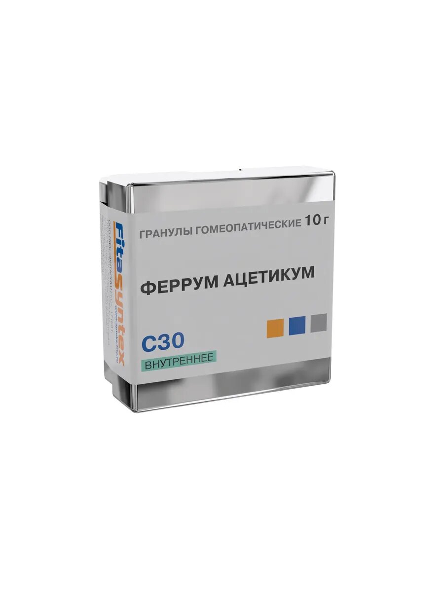 Феррум ацетикум С30, гранулы гомеопатические моно, 10 грамм , Фитасинтекс