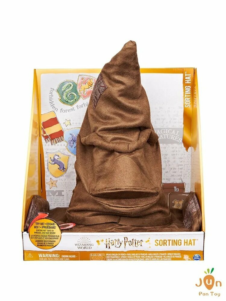 Гарри Поттер SpinMaster Wizarding World Harry Potter Talking Sorting Hat / с 15 фразами для ролевых игр, детскими игрушками для детей в возрасте от 5 лет и старше Говорящая волшебная шляпа-сортировщик
