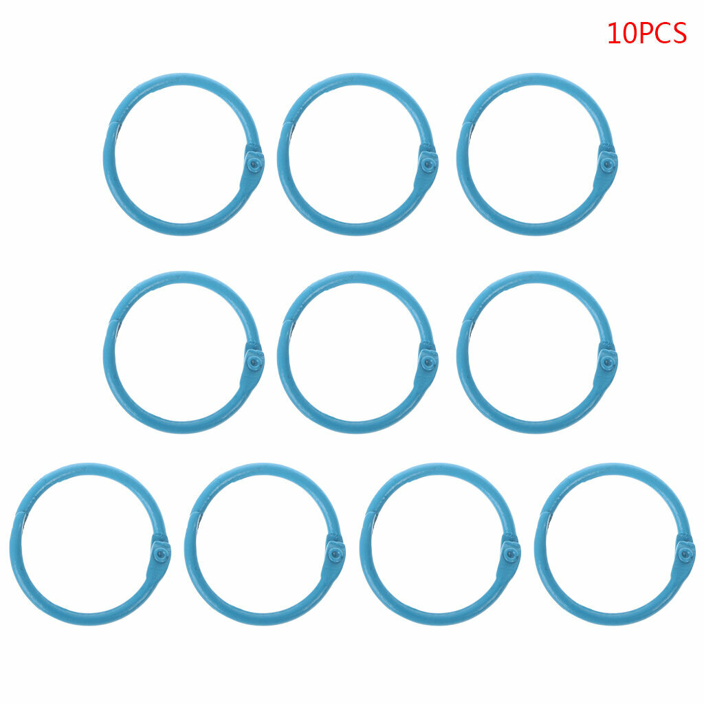 10 шт. металлического кольца для переплета с отрывными листами, Обручи для книг, Альбомы для поделок, школьные канцелярские принадлежности