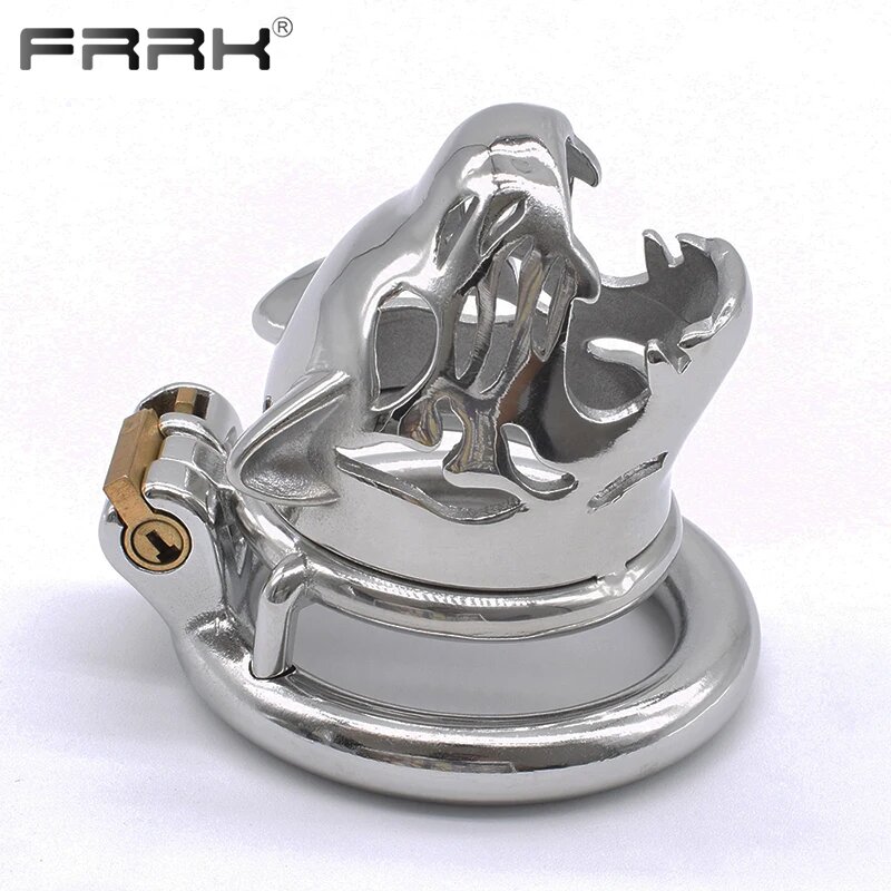 FRRK Cub Пояс верности леопардовые кольца на пенис металлический мужской пояс бондажа FRRK-36-40Y