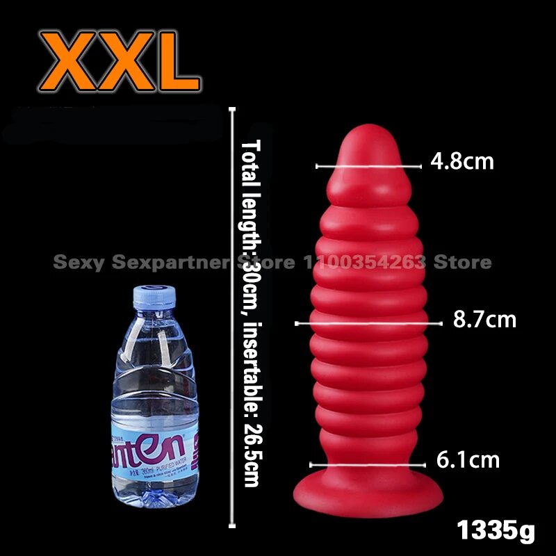 Огромный болт, анальная пробка, массажер простаты, нить, задница, анальный фаллоимитатор, Red-XXL