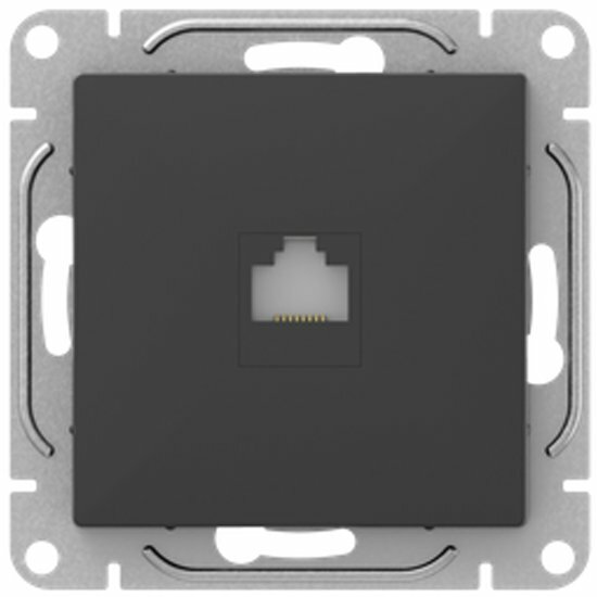 Ekf Розетка компьютерная СП Эпика RJ45 кат.5 механизм черн. UP1-SOB-RJ45-5