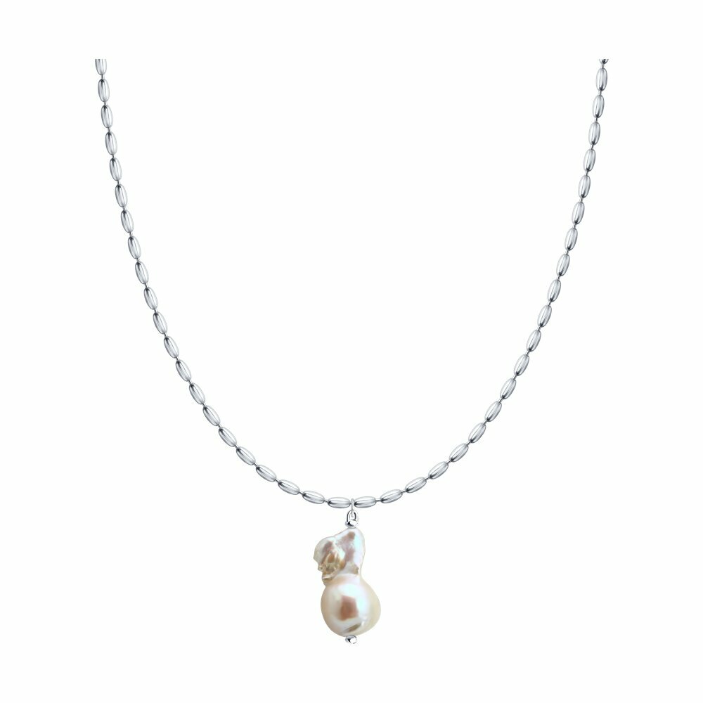 Колье, серебро, 925 проба, родирование