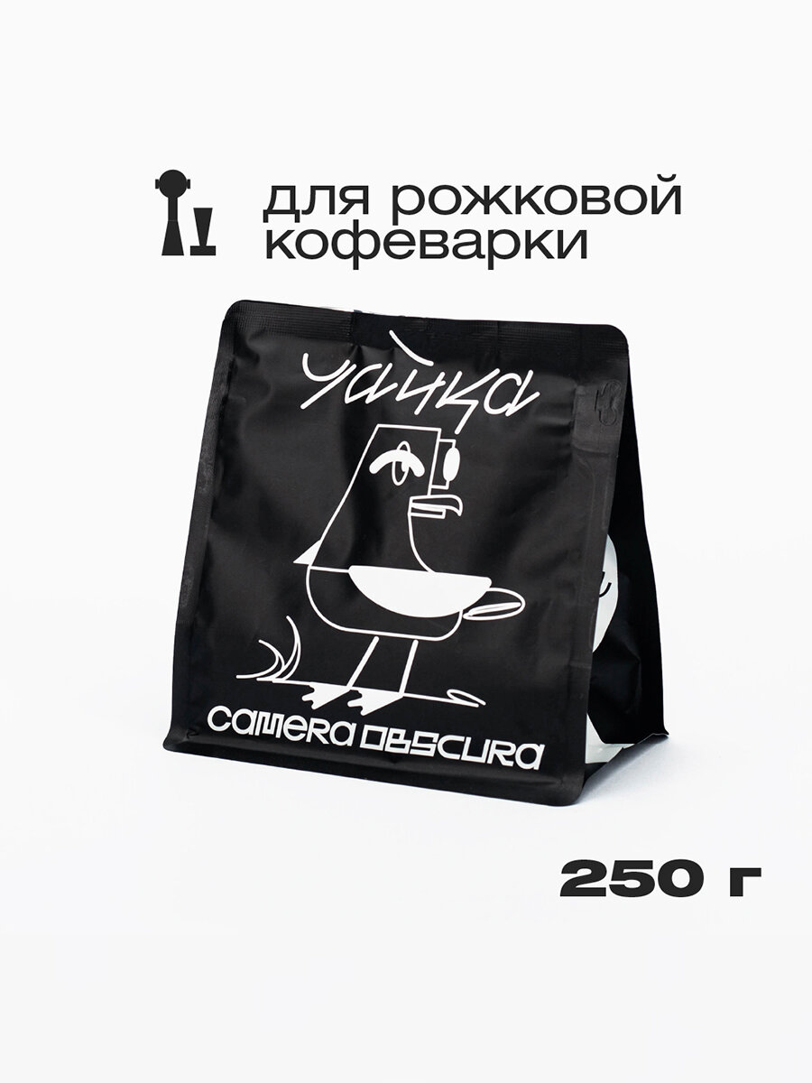 Чайка (Уганда Мбале), помол для рожковой кофемашины, кофе Camera Obscura, 250г