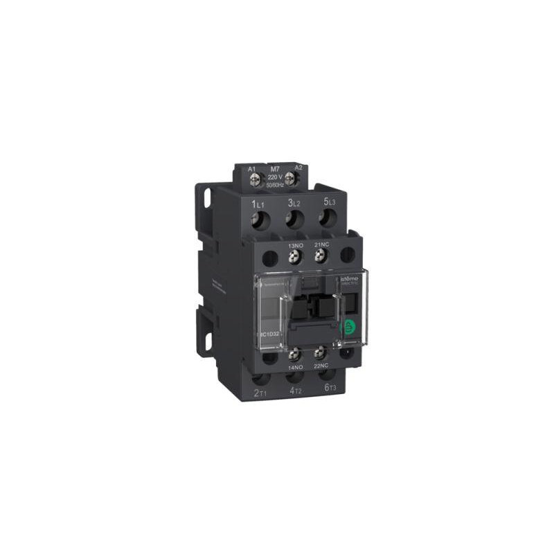 Контактор MC1D 3п 25А кат. 220В AC 1НО+1НЗ SE, SCHNEIDER ELECTRIC MC1D25M7 (1 шт.)