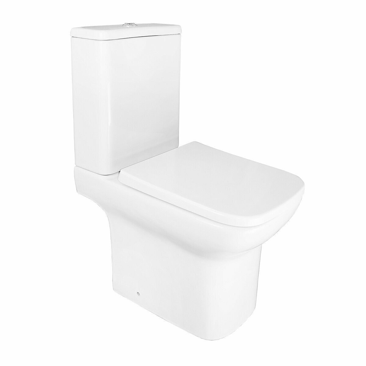 Унитаз напольный Azario Alba AZ-8323 белый безободковый, с бачком, с крышкой микролифт