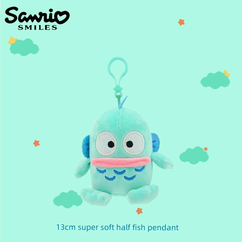 Официальный брелок Sanrio «Русалка Хантон», кукла-рыбка, милый шарм для сумки, маленькое украшение, брелок для рюкзака
