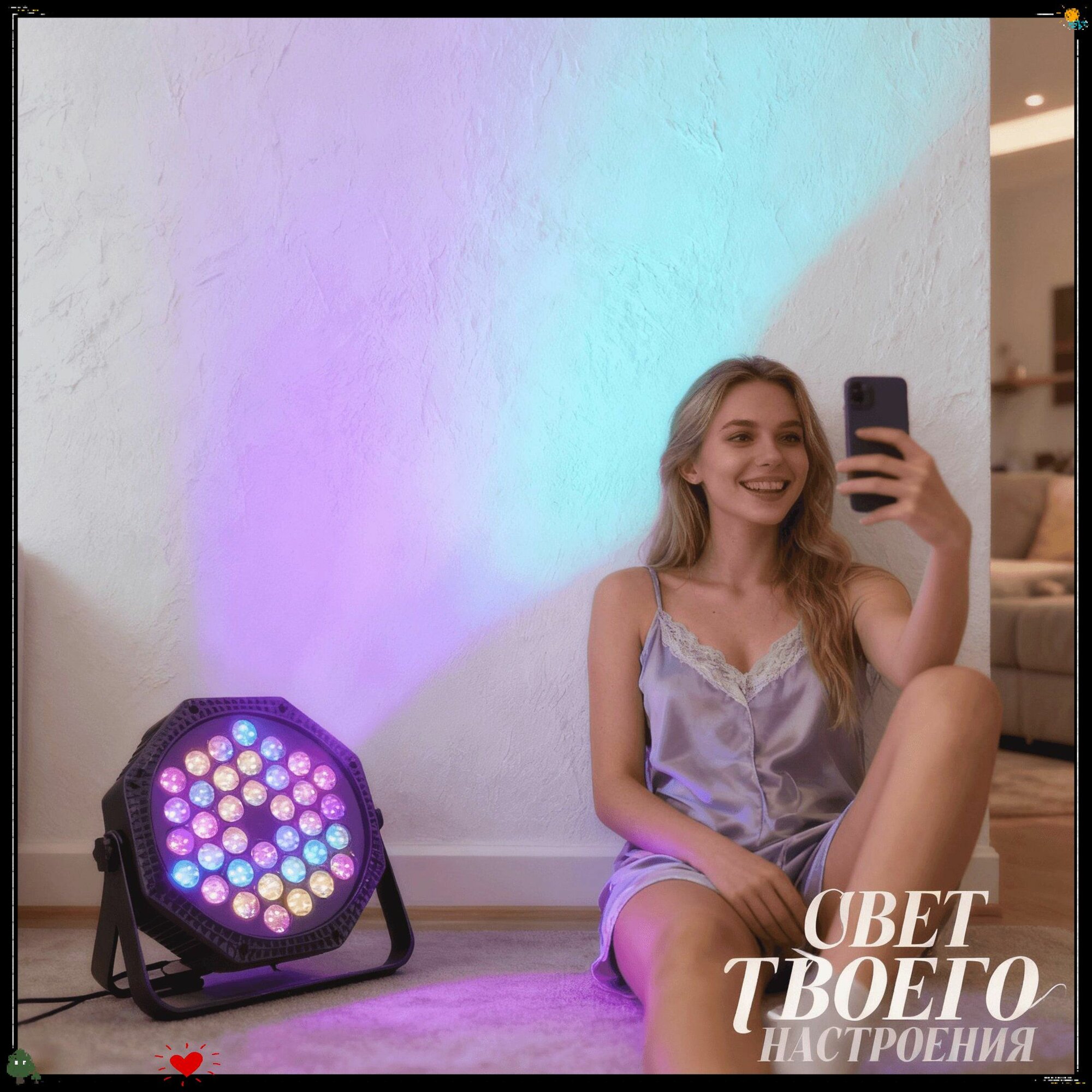 Светомузыка для дома, Прожектор светодиодный PAR 36Вт RGB, цветной свет для вечеринок и дискотек, сценическое освещение с пультом ДУ и звуковой активацией