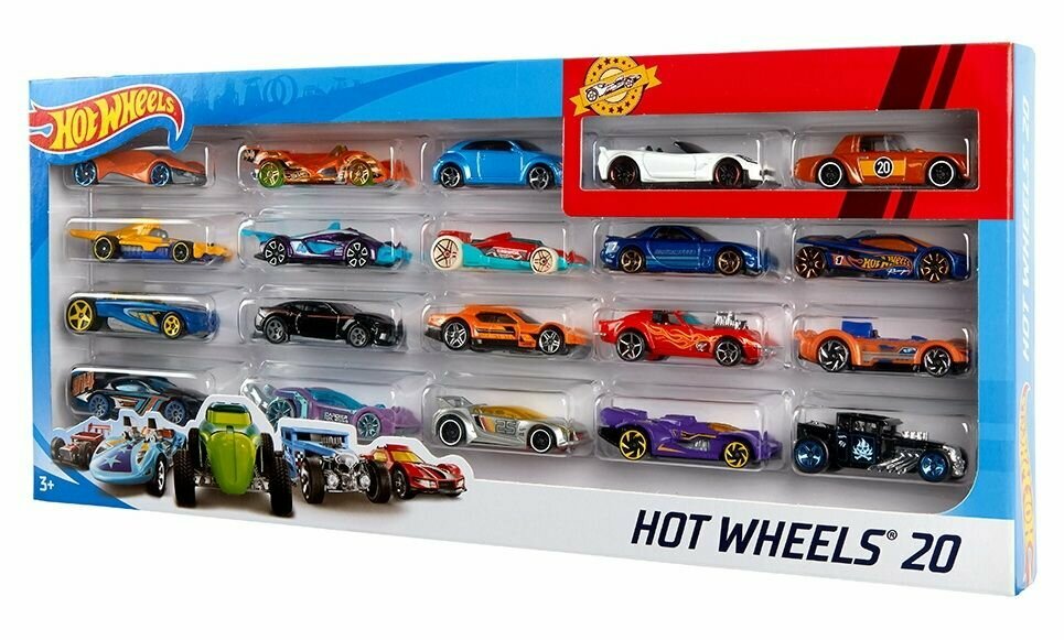 Набор трековых машин Hot Wheels H7045 20 шт.