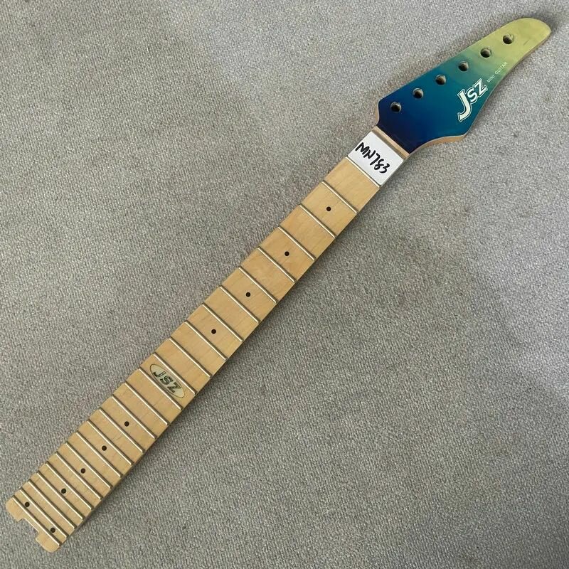 Мини-гриф для электрогитары MN783 (24 лада, 6 струн) ST-стиль, синяя головка, клен, анкер, 564 мм