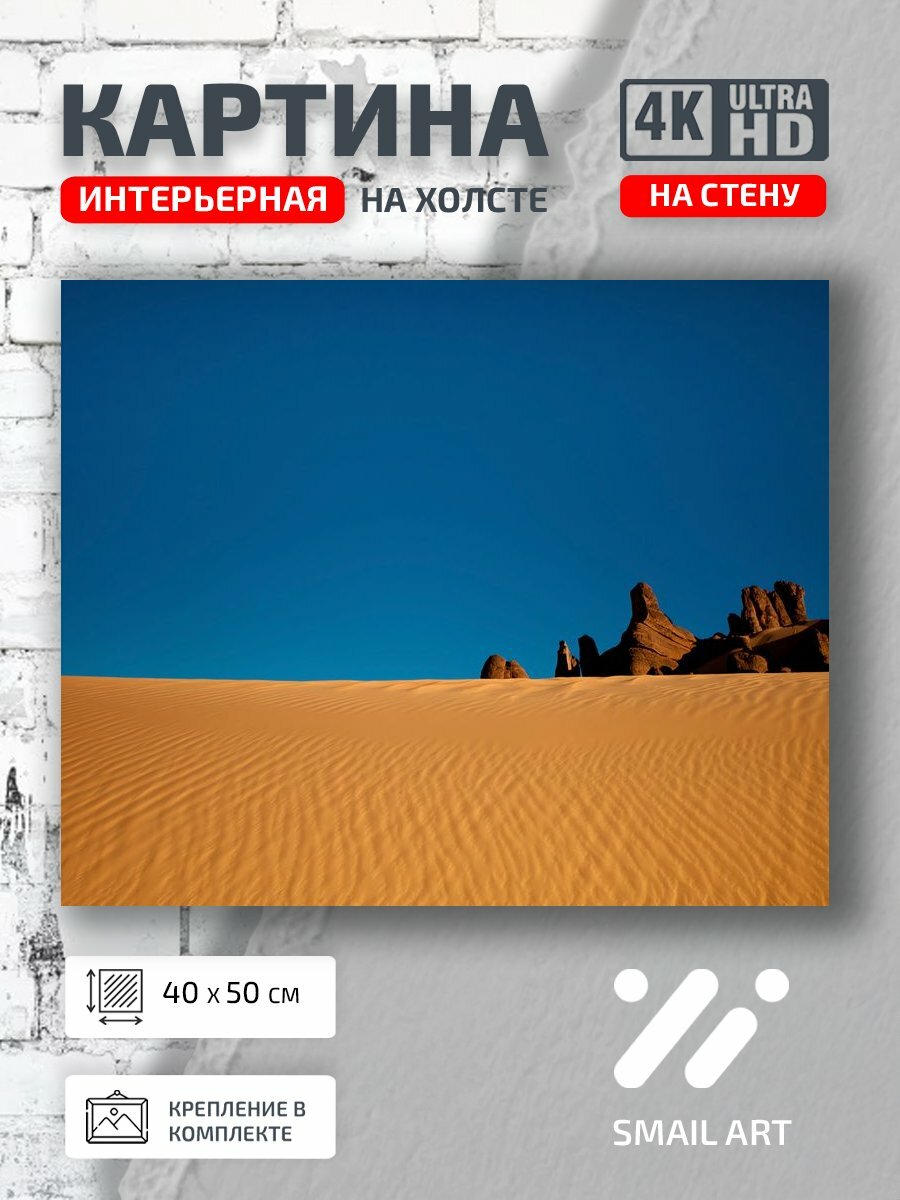 Картина на холсте интерьерная 40 на 50 на стену Пустыней Landscape для кабинета пейзаж