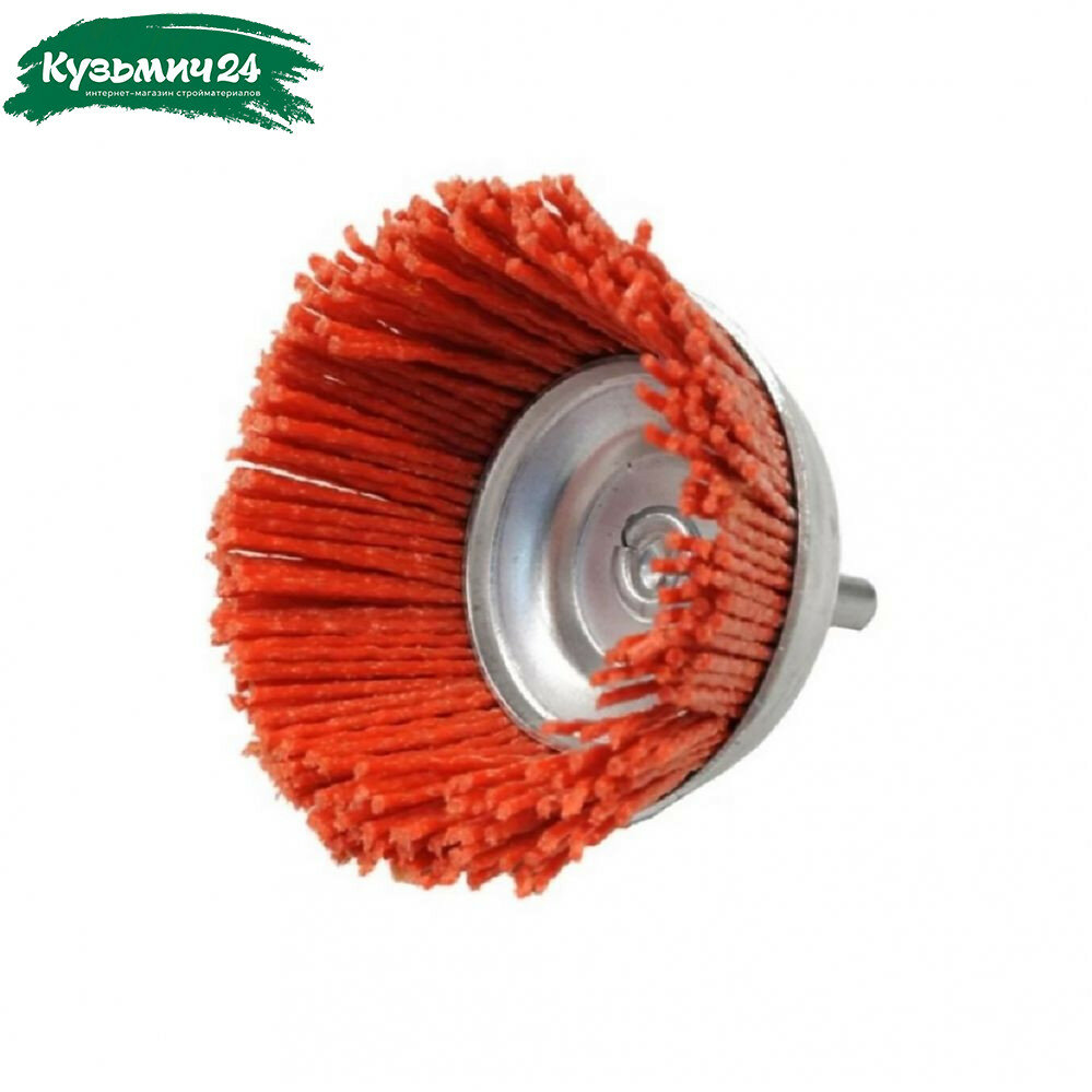 Корщетка-чашка нейлоновая FIT 38627, для дрелей, хвостовик 6 мм, диаметр 75 мм