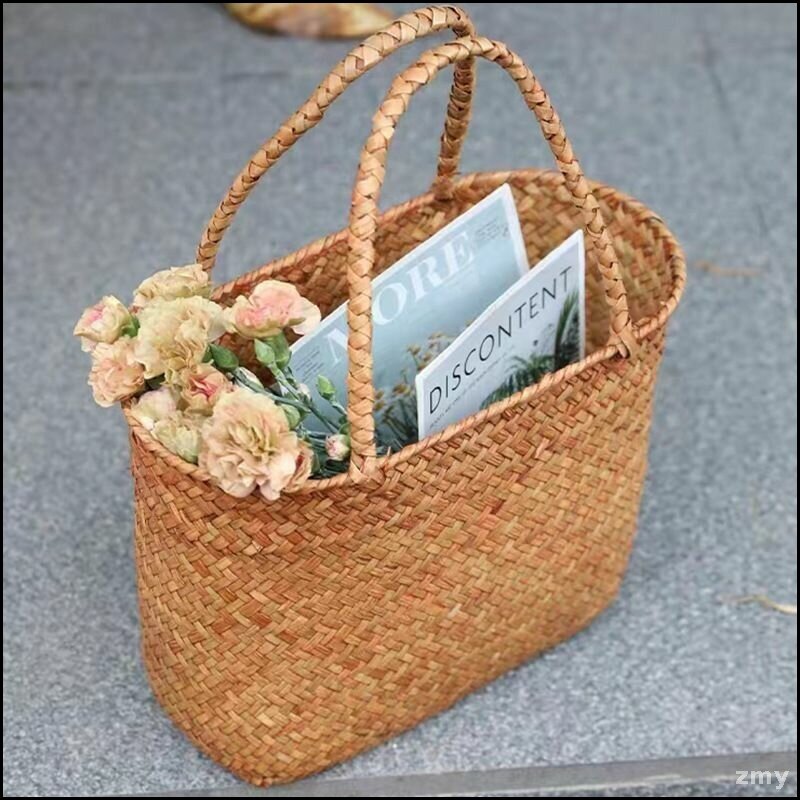 Цветочная корзина, Плетение корзины 26 см х 13 см х 17 см, 1 шт