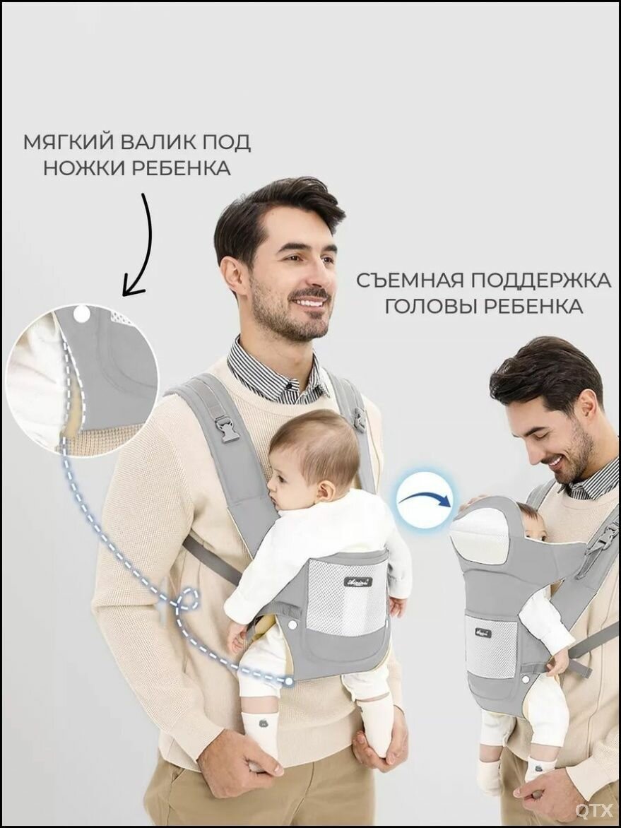 Эргорюкзак VEDYARTI бестселлер для новорожденных