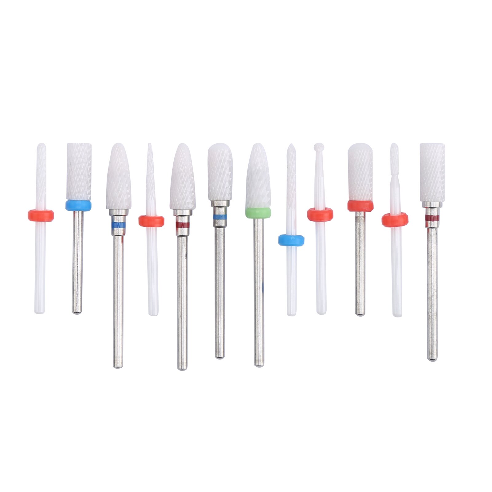 Набор из 12 керамических фрез для электрошлифовальных станков, высокоскоростные и долговечные напильники.
