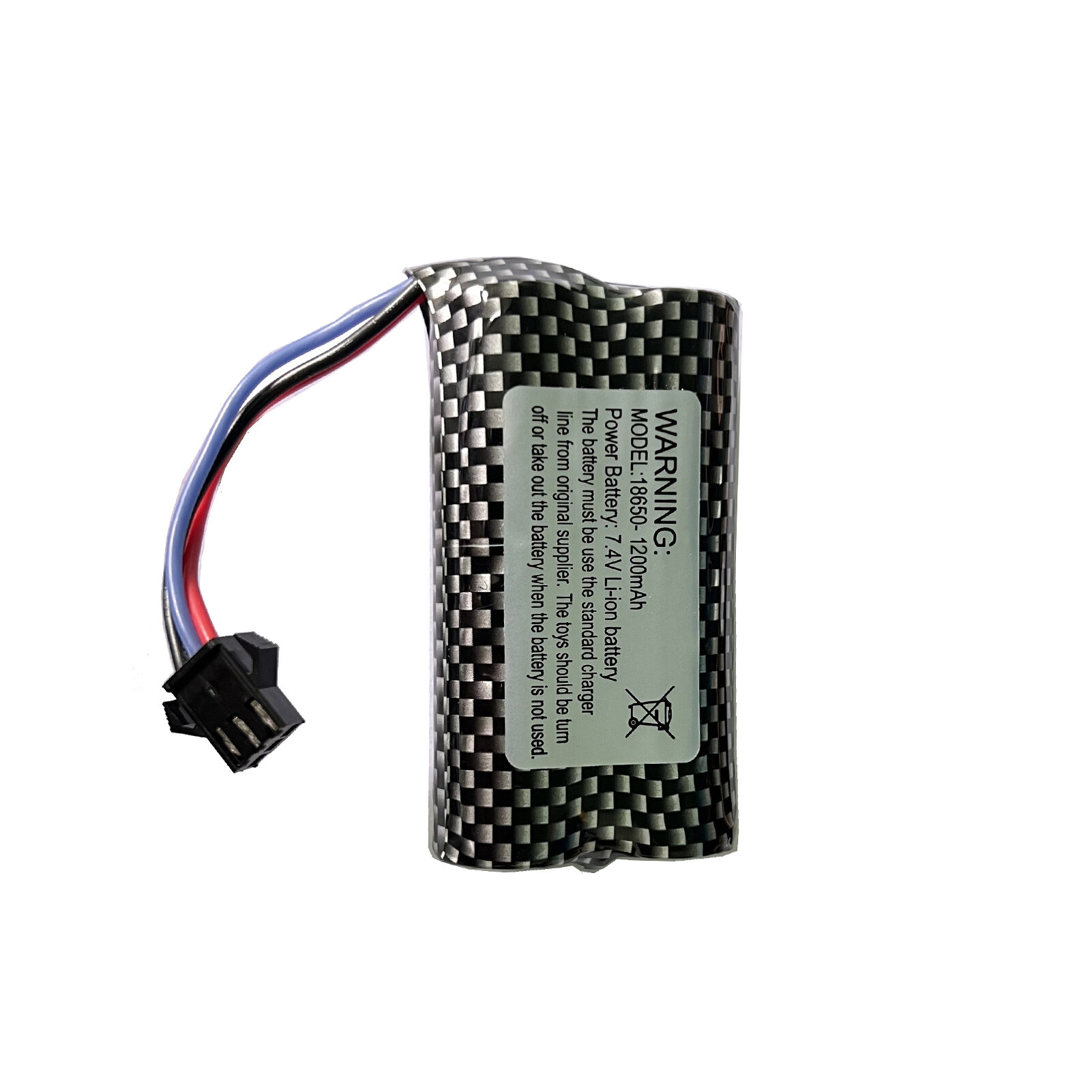 Аккумулятор 7.4V 1200mAh для радиоуправляемых автомобилей F1 F2, размер 7x4x2cm, время работы 70 минут, время заряда 120 минут, вес упаковки 85г, размер упаковки 7.5x4.5x2.5cm, в комплект входят 1 аккумулятор, упаковка в подарочной коробке
