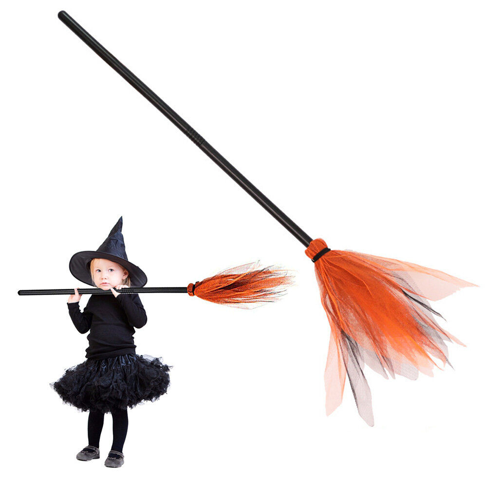 Halloween Witch Broom Plastic Props for Costume Party Decoration