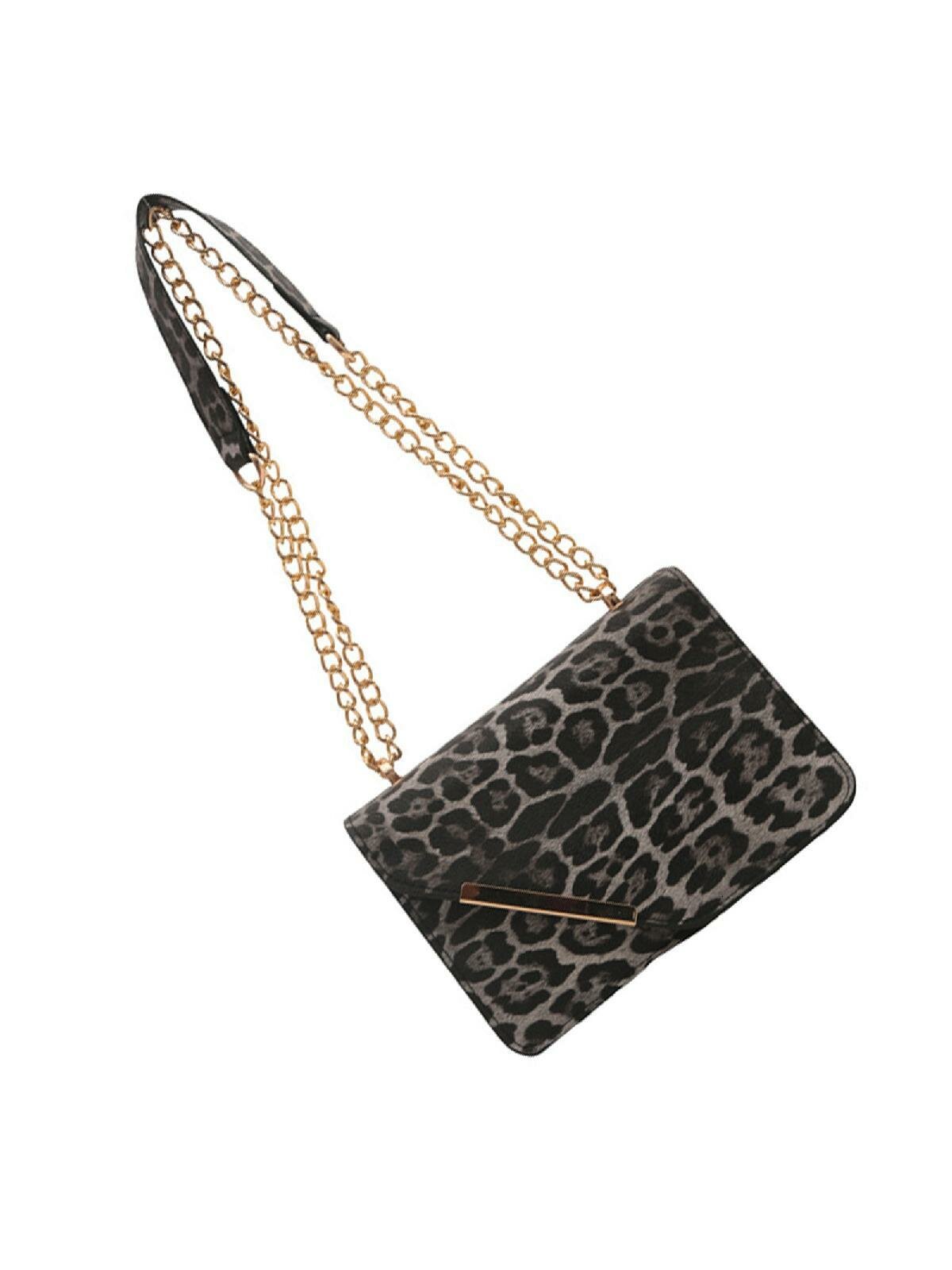 Элегантная сумка через плечо с леопардовым принтом, сумки через плечо для вечеринок и походов по магазинам